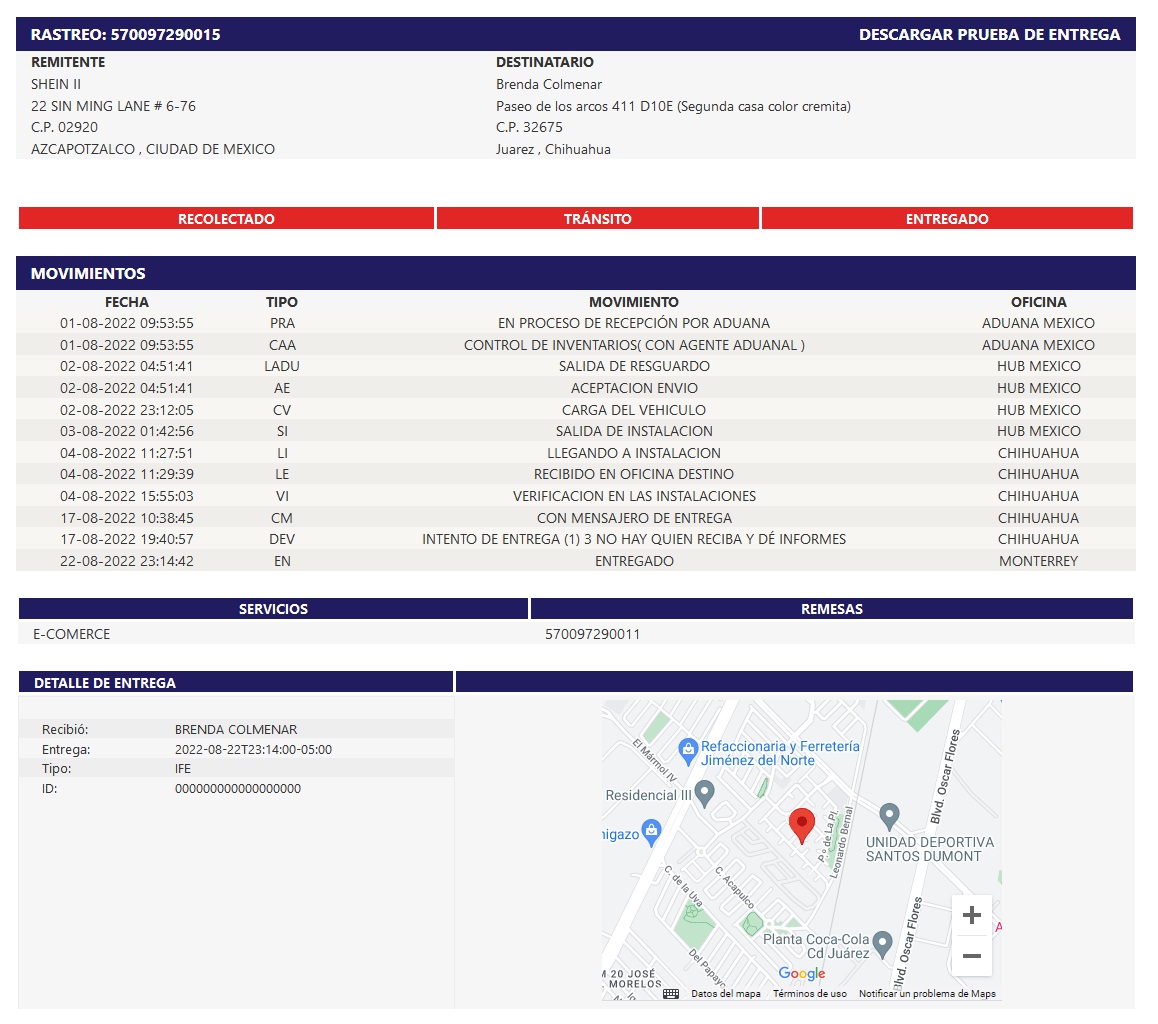 AMPM Rastreo Localizar Paquete AQUI