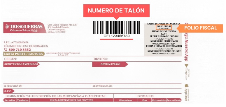 Tres Guerras Rastreo Localizar Paquete AQUI